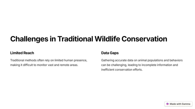 AI-Assisted-Wildlife conservation and whatnot | PPT