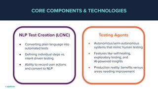 AI-Assisted, AI-Augmented & Autonomous Testing | PPT