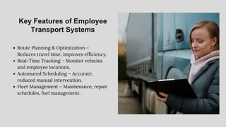 AI-Based Employee Transport Management App Development | PPT