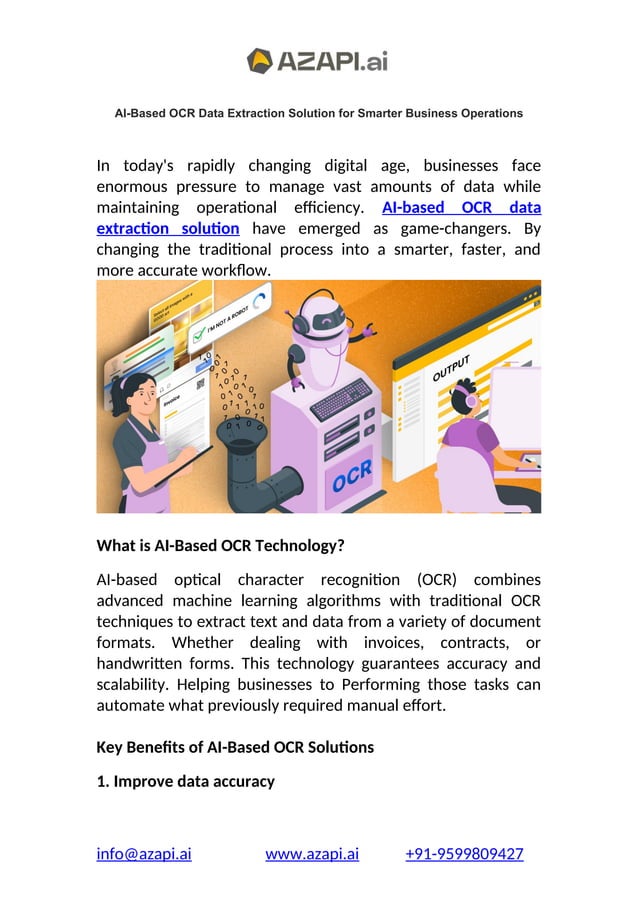 Ai Based Ocr Data Extraction Solution For Smarter Business Operationsdocx