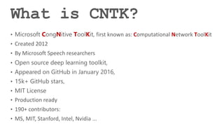 Deep Learning with CNTK | PDF