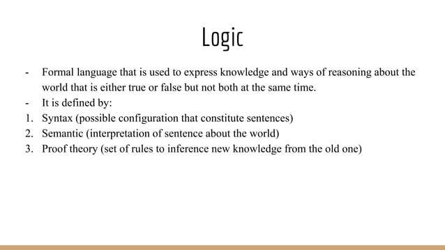 Knowledge Representation, Inference and Reasoning | PPTX