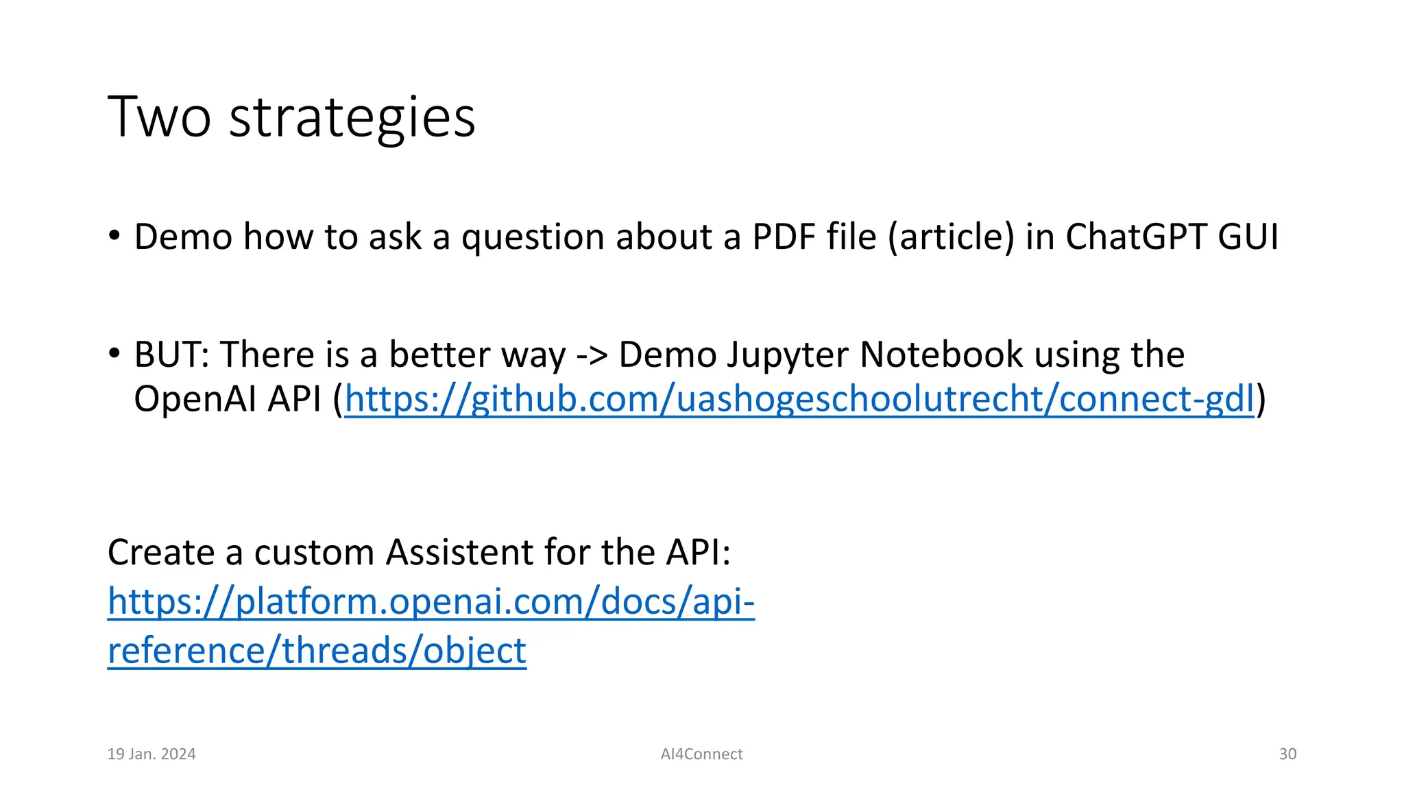 Applied AI Workshop - Presentation - Connect Day GDL | PPTX