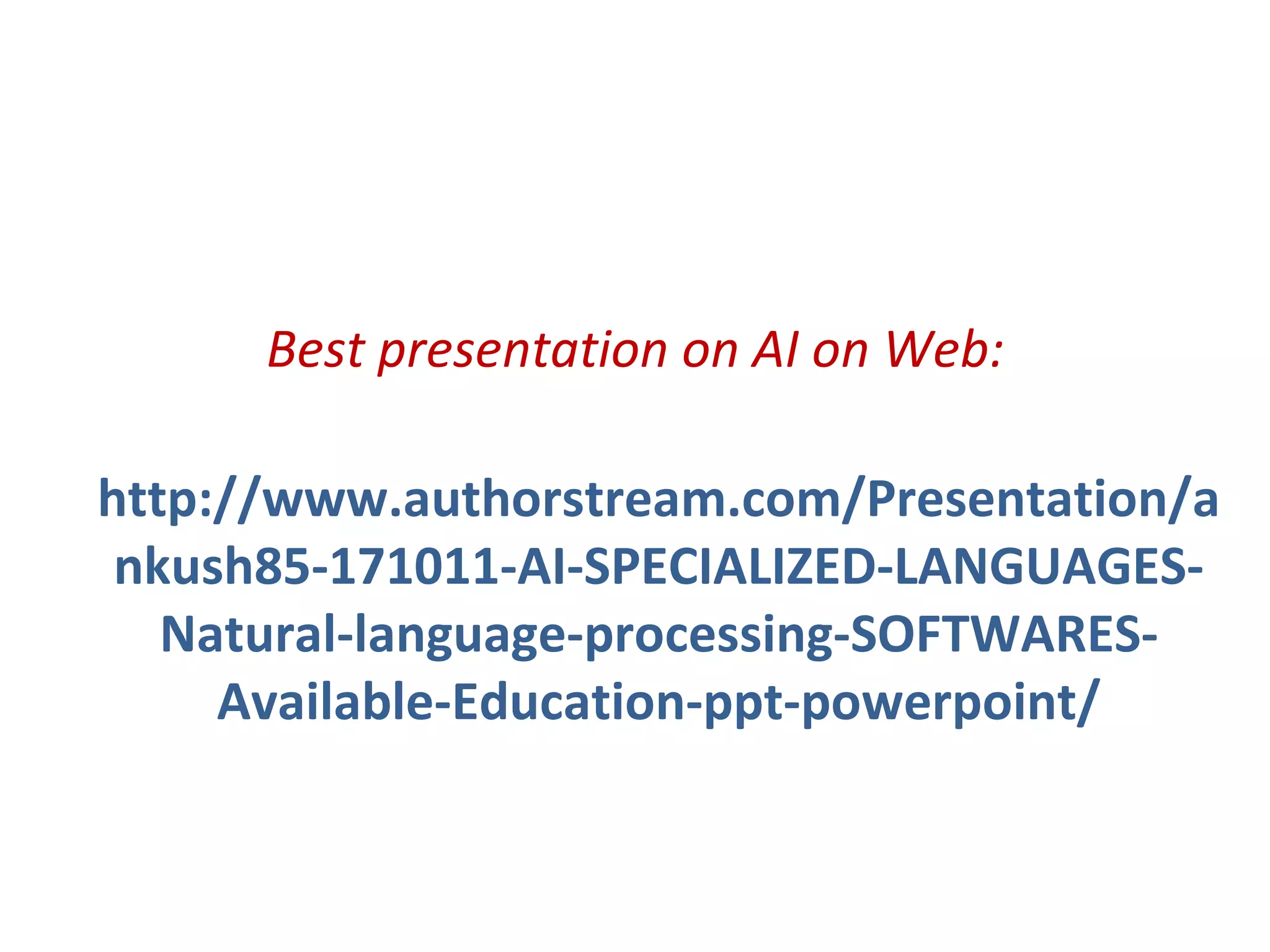 Artificial Intelligence | PPT