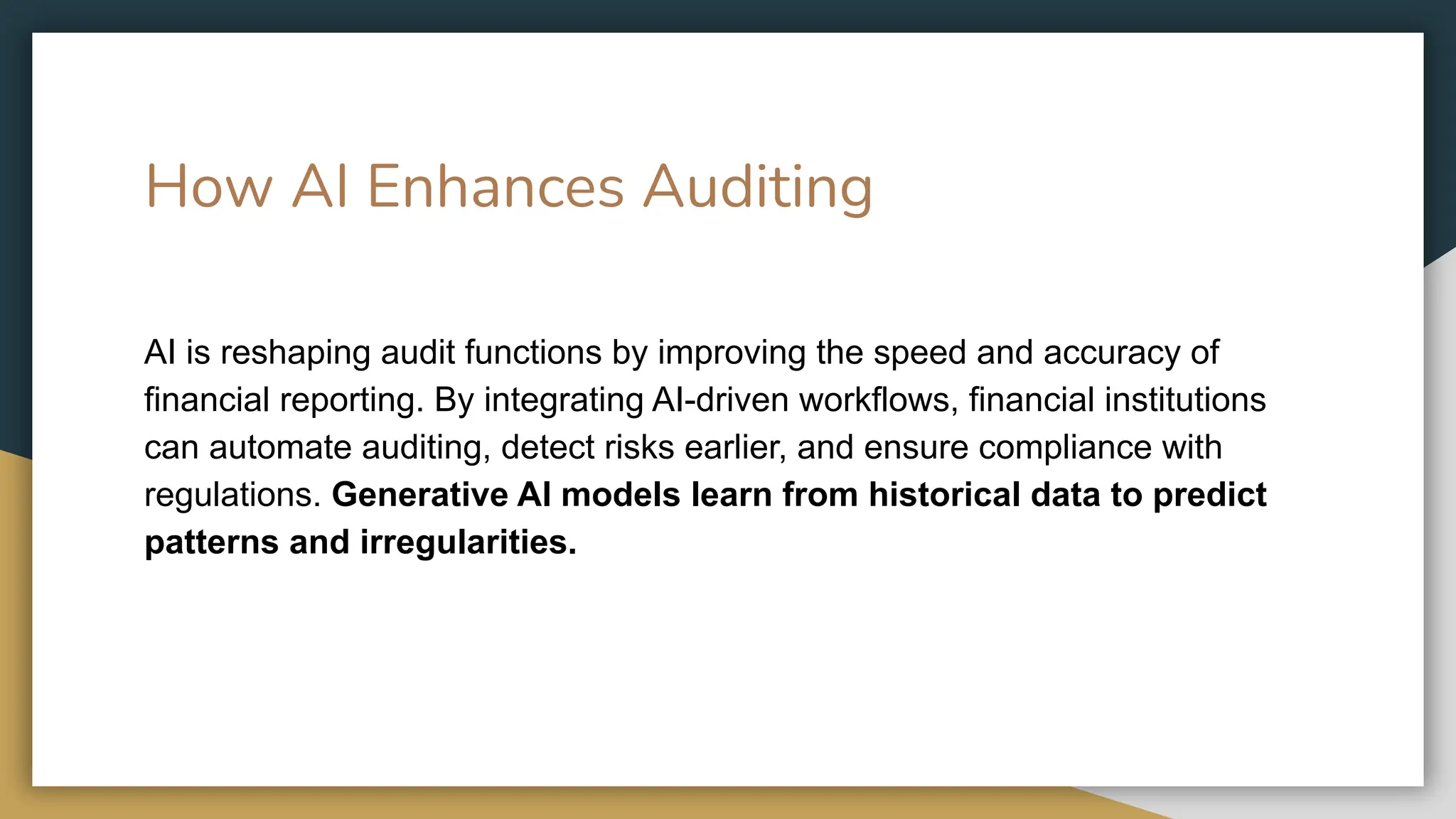 AI-Driven Audit and Governance Transformation. | PDF