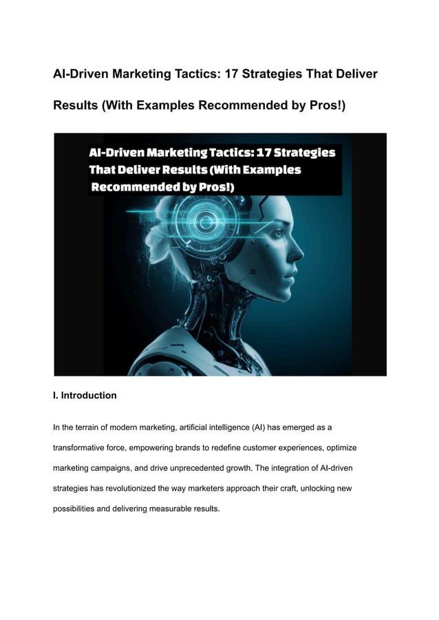 AI-Driven Marketing Tactics: 17 Strategies That Deliver Results (With ...