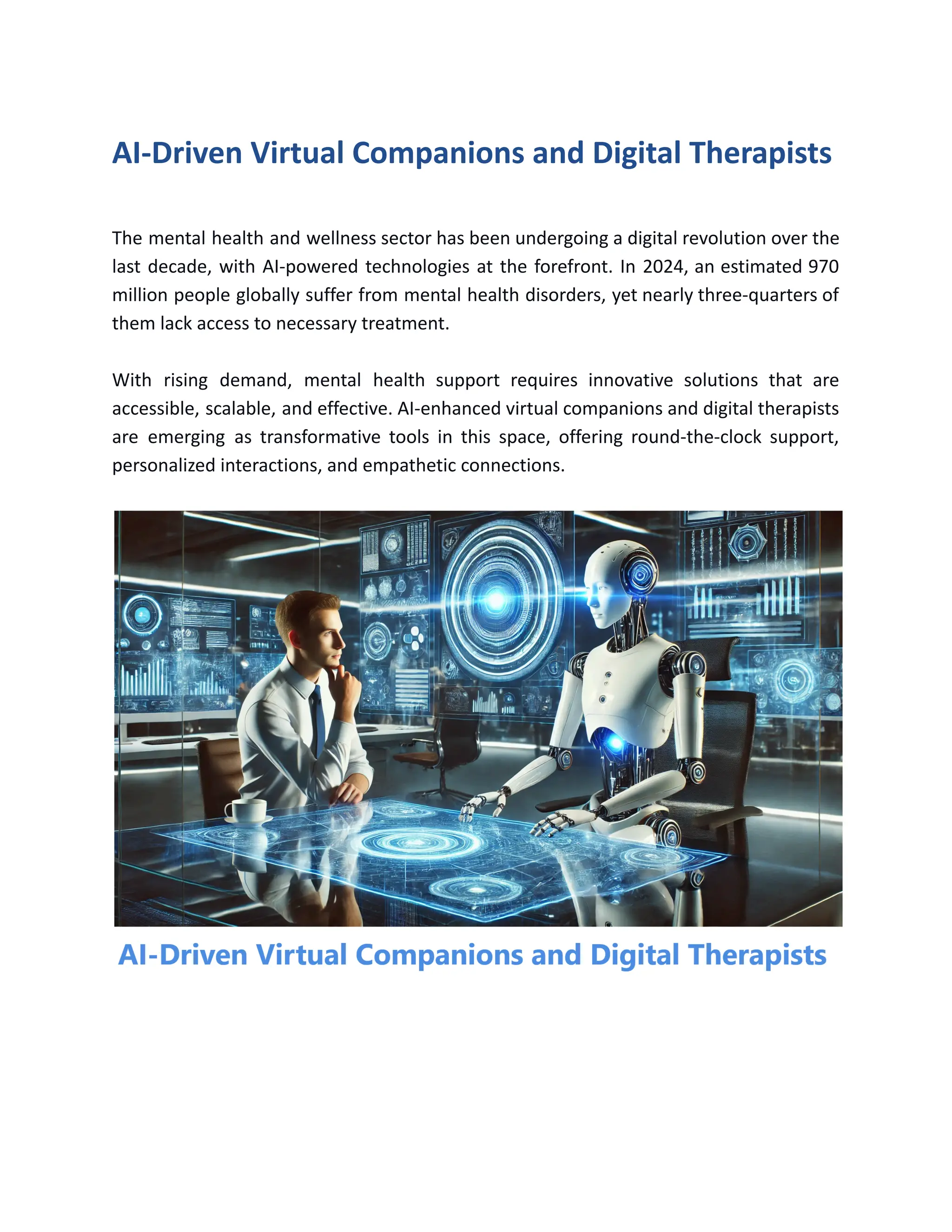 AI-Driven Virtual Companions and Digital Therapists | PDF