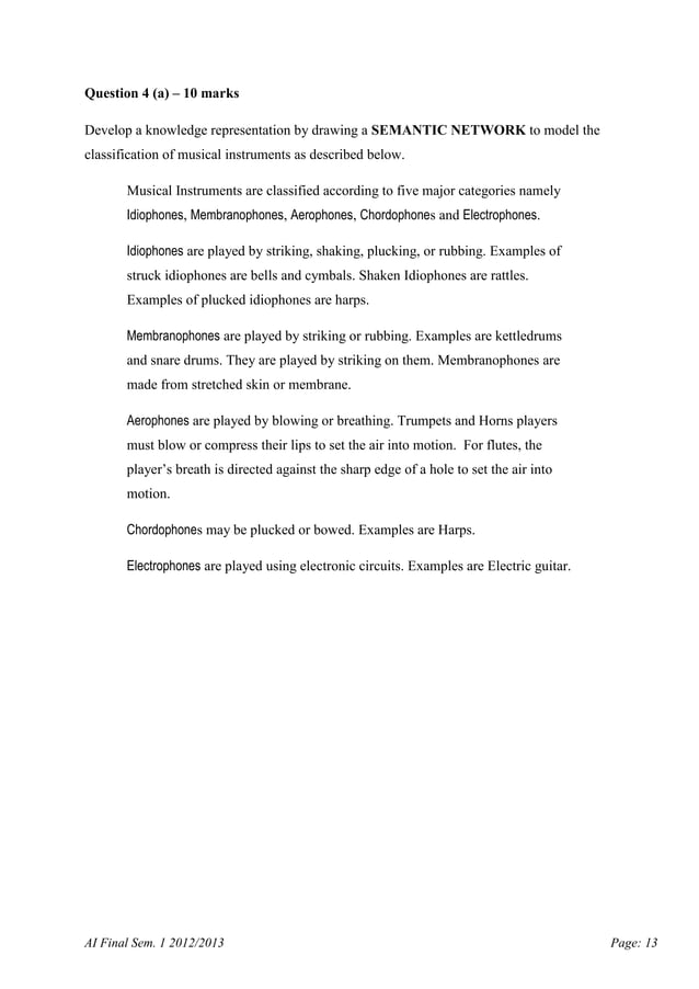 SCSJ3553 - Artificial Intelligence Final Exam paper - UTM | DOCX