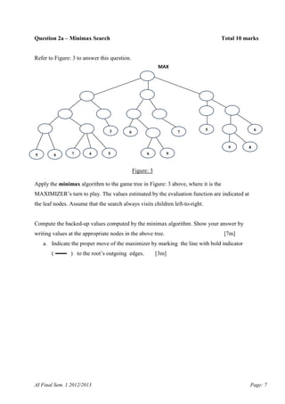 SCSJ3553 - Artificial Intelligence Final Exam paper - UTM | DOCX