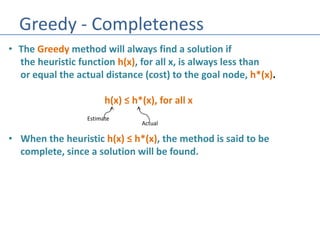 AI Greedy and A-STAR Search | PPTX | Physics | Science