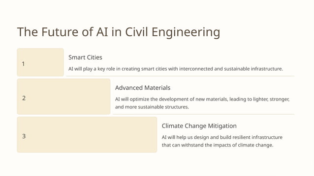 AI in Civil Engineering and Future Trends | PPTX