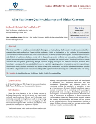 AI in Healthcare Quality: Advances and Ethical Concerns | PDF