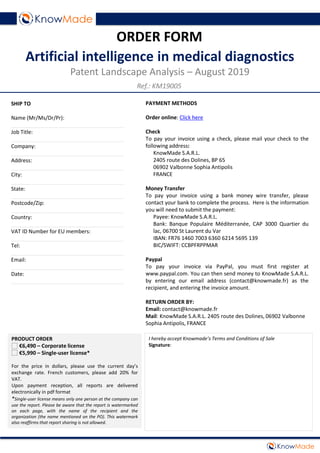Artifical intelligence in medical diagnostics 2019 patent landscape ...