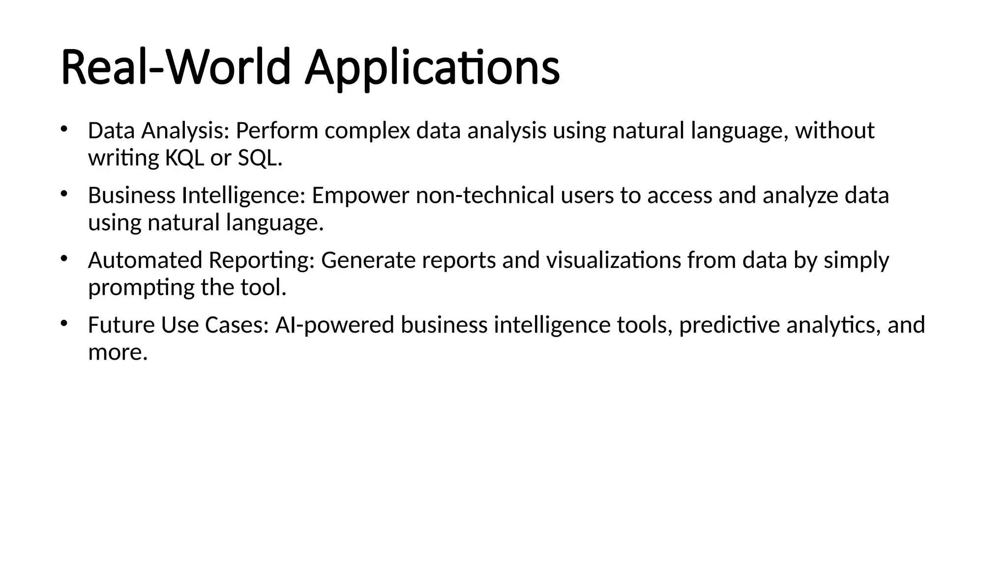 AI-Driven Dynamic Data Querying and Visualization with KQL and SQL | PPTX