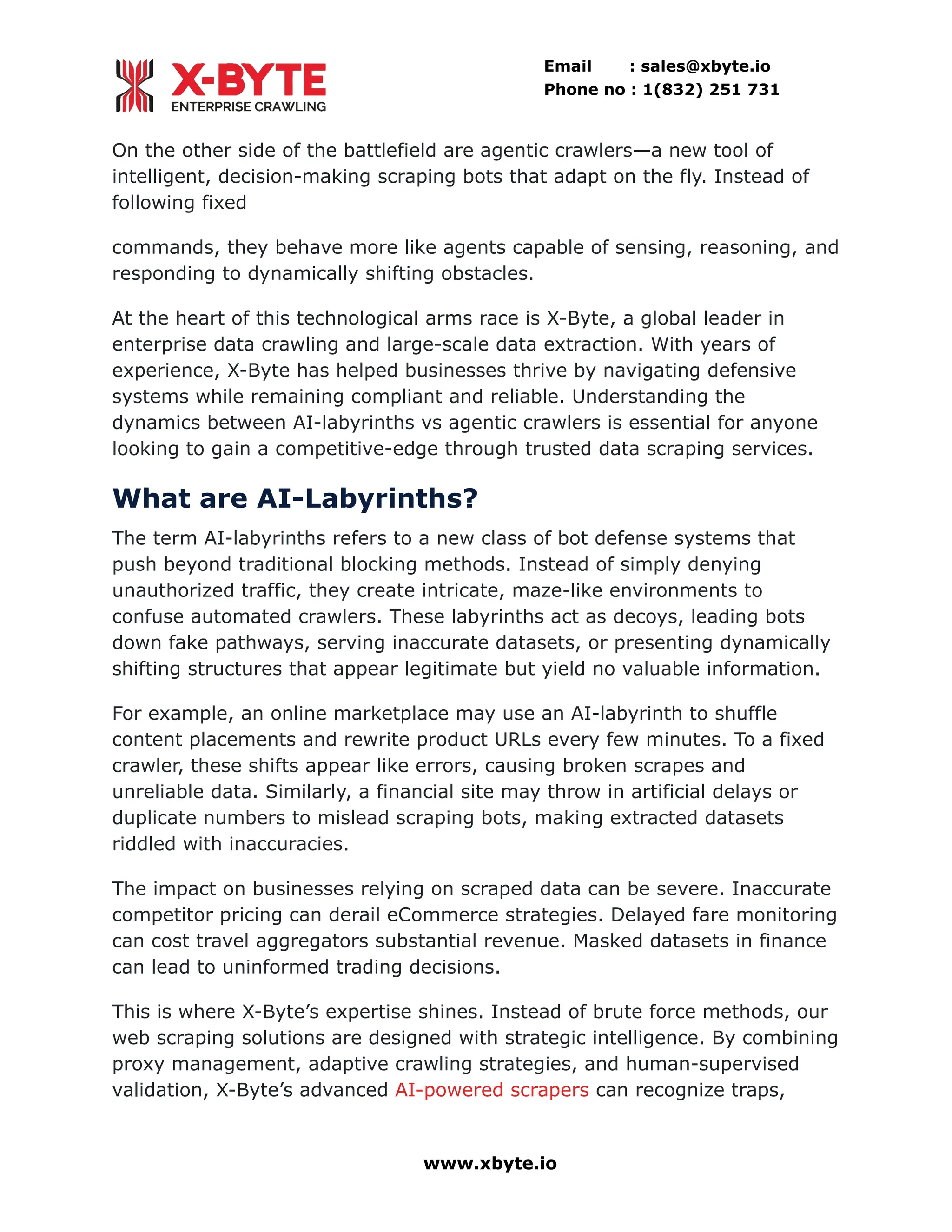 AI-Labyrinths vs Agentic Crawlers – Bot Defense & Scraping.pdf