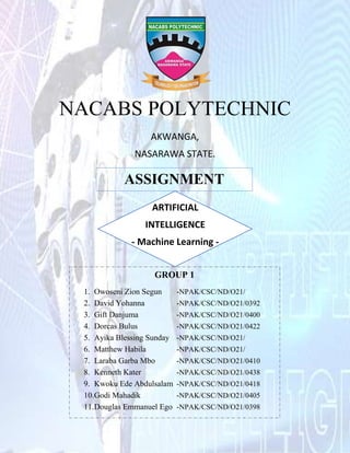 AI - MACHINE LEARNING.docx