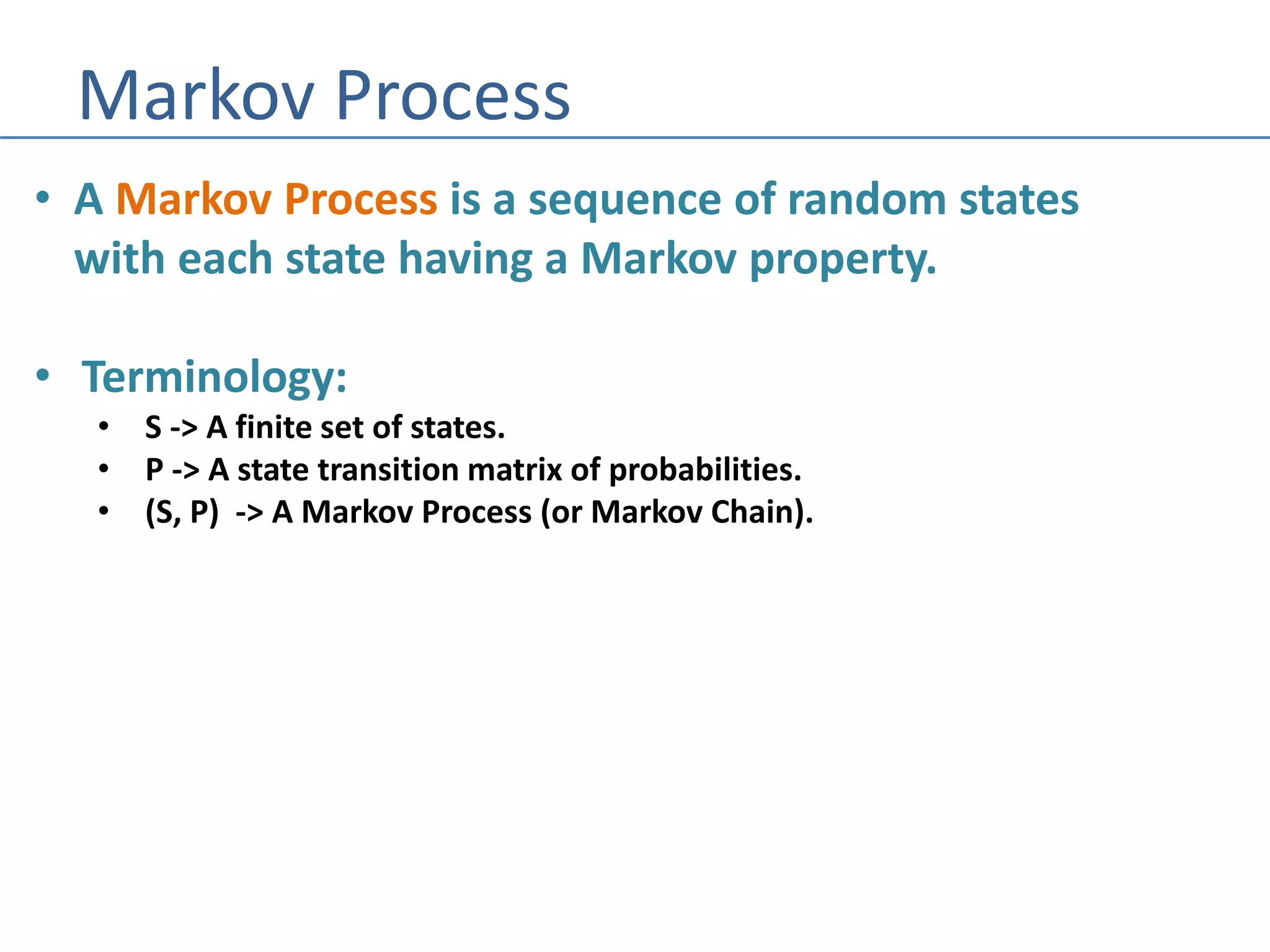 AI - Introduction to Markov Principles | PPTX
