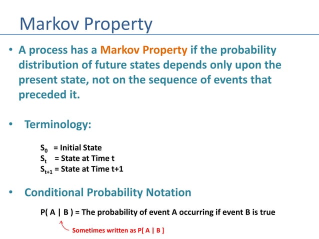 AI - Introduction to Markov Principles | PPTX