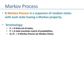 AI - Introduction to Markov Principles | PPTX