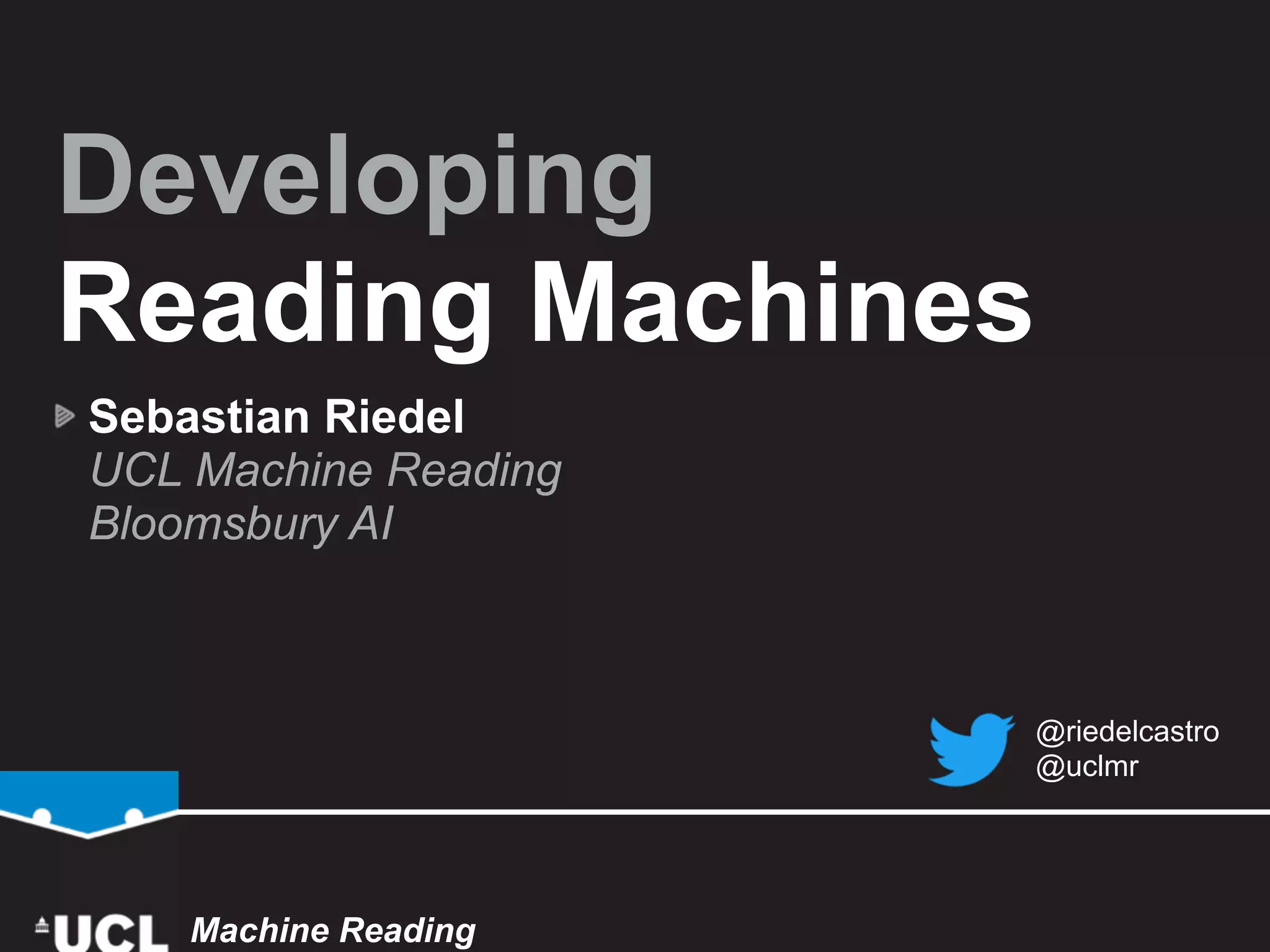 Developing Reading Machines | PPT