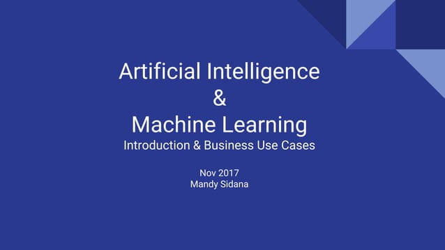 Introduction to AI & ML | PDF | Artificial Intelligence | Technology & Computing