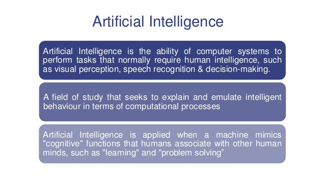 Introduction to AI & ML