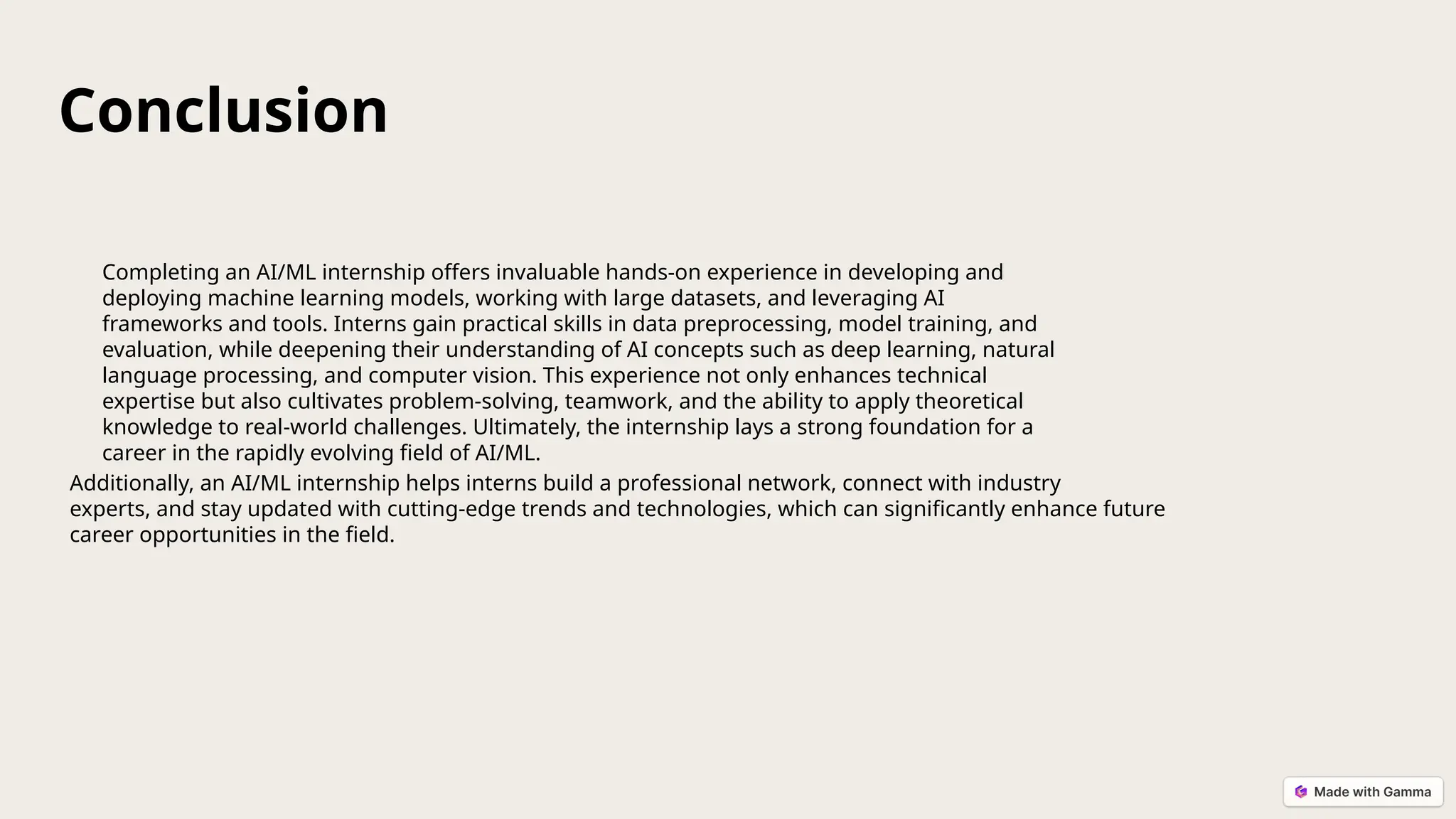 AI-ML-Virtual-Internship on new technology | PPTX