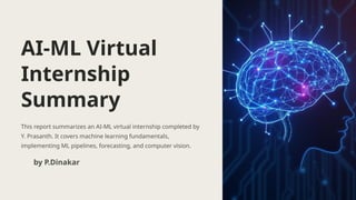 AI-ML-Virtual-Internship on new technology | PPTX