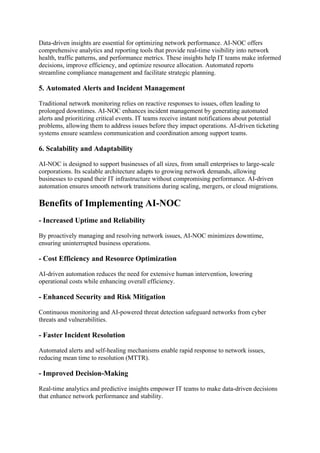 AI-NOC Intelligent NOC Services for Reliable Network Management | DOCX