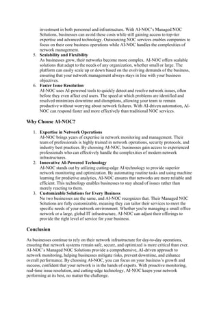 AI-NOC's Managed NOC Solutions Keeping Your Network Safe, Secure, and ...