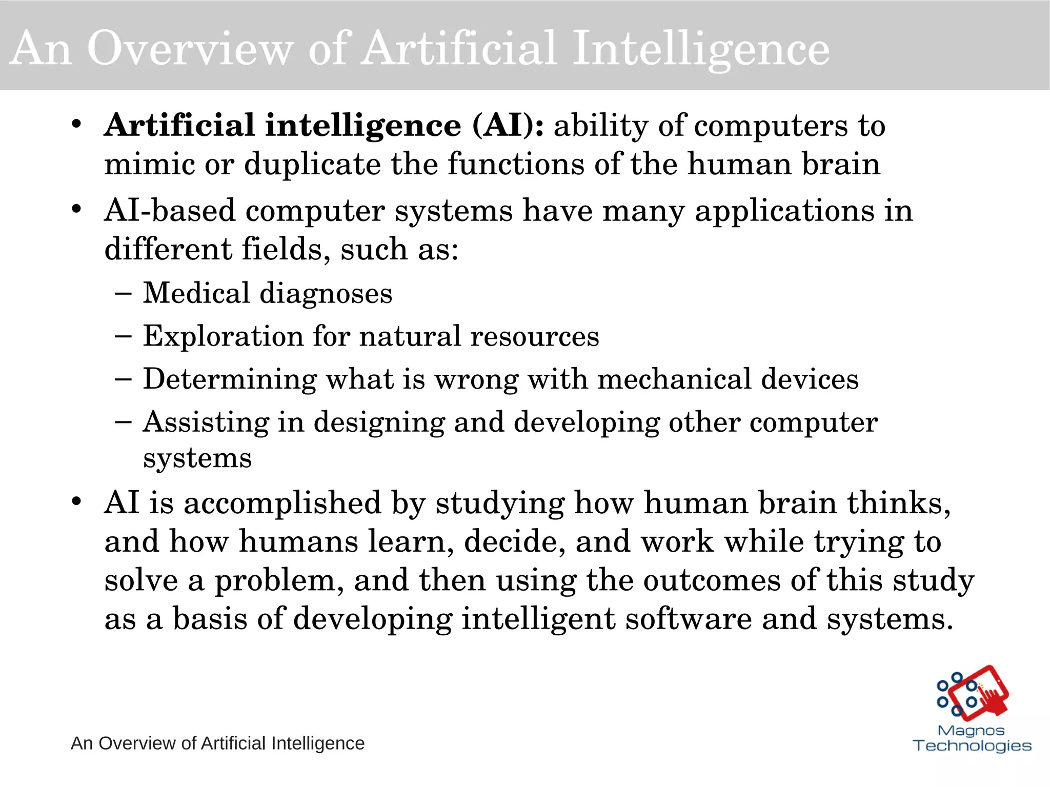 Artificial Intelligence overview | PPT