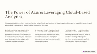 AI-Powered Business Intelligence with Azure UnlockingData-Driven | PPT