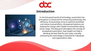 AI-Powered Automation: How Microsoft Copilot Builds Smarter Workflows ...