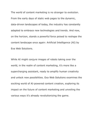 Exa Web Solution | AI-powered content marketing | PDF