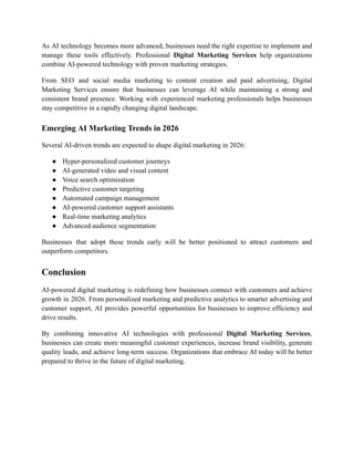 "AI-Powered Digital Marketing Strategies for Business Growth in 2026" | PDF