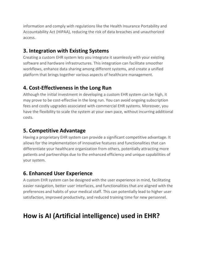 Ai Powered Ehr Software Development Use Cases Features And Cost