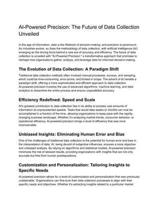 AI data collection company | PDF | Internet | Computing
