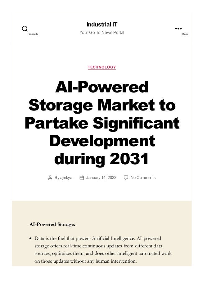 Ai Powered Storage Market Pdf