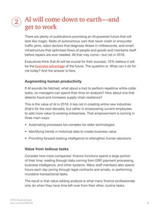 Ai - Artificial Intelligence predictions-2018-report - PWC | PDF | Internet | Computing