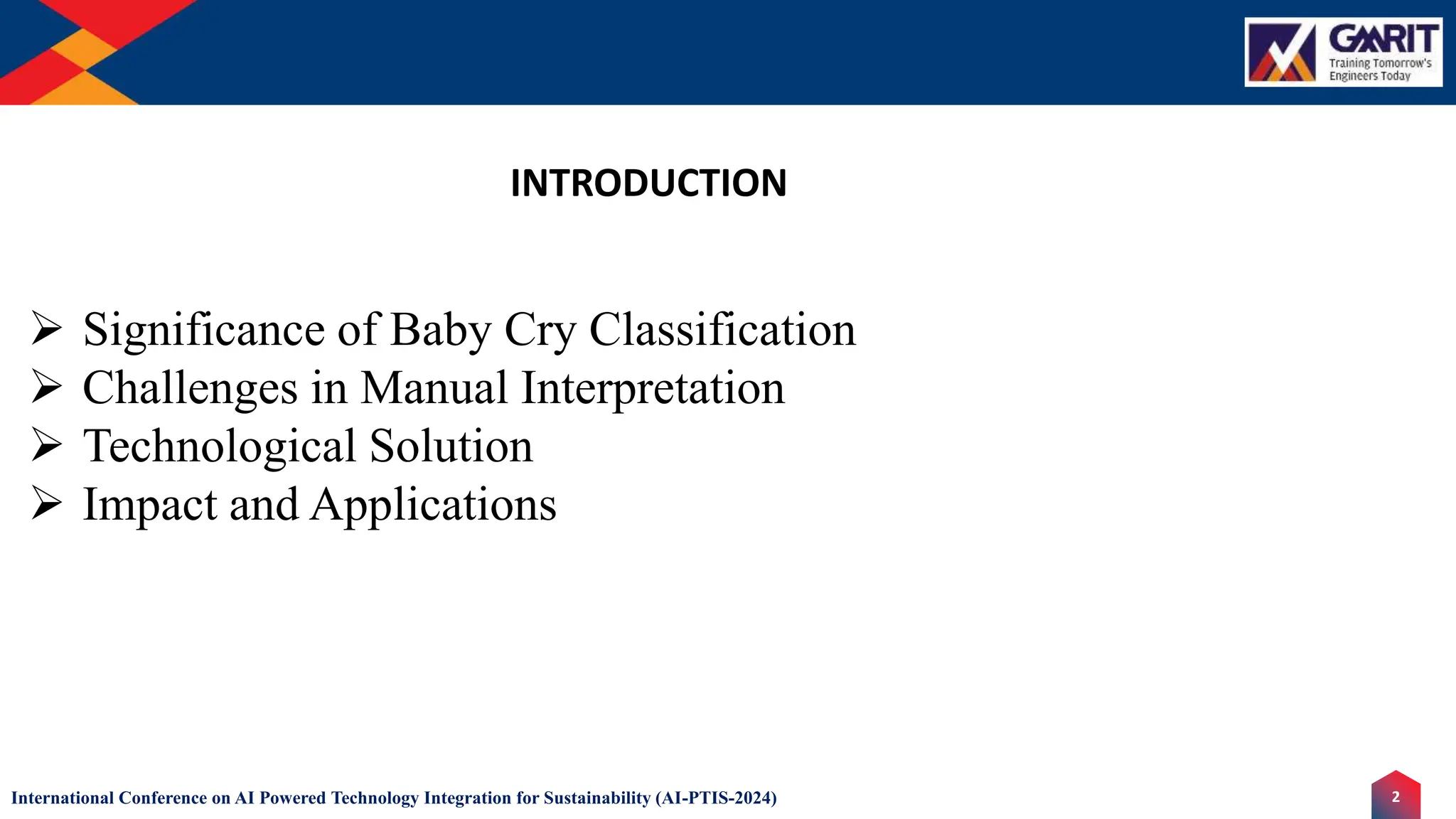 Baby Cry Classification using machine learning | PPT