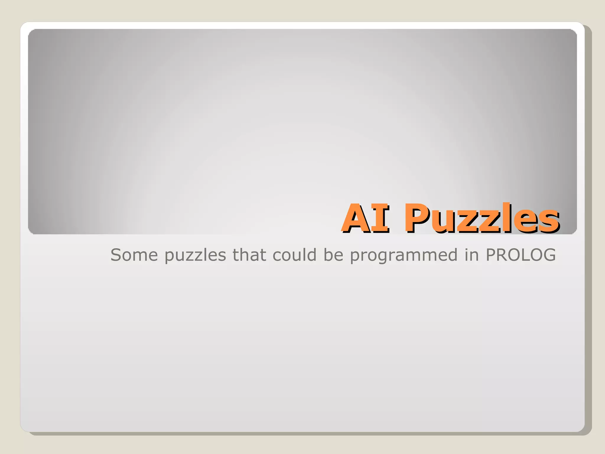Ai Puzzles | PPT