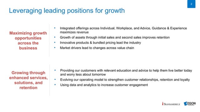 Aegon Americas: Leveraging leading positions in workplace and ...