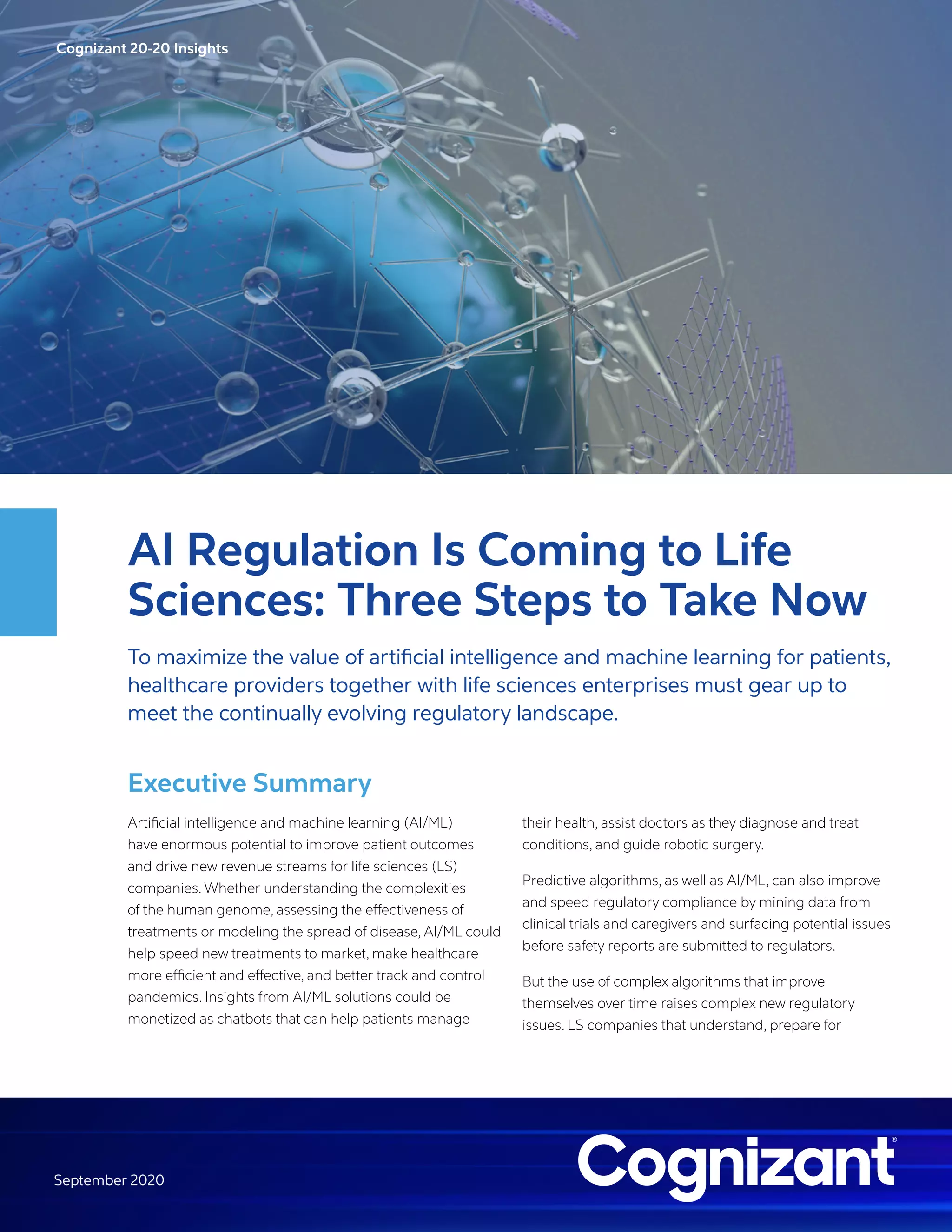 AI Regulation Is Coming to Life Sciences: Three Steps to Take Now | PDF
