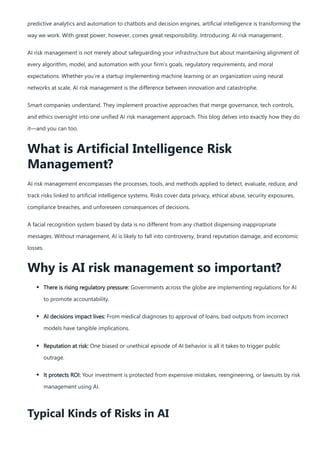 AI Risk Management: How Smart Businesses Stay Safe | PDF
