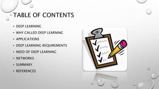 Deep Learning in Artificial Intelligence | PPTX | Artificial ...