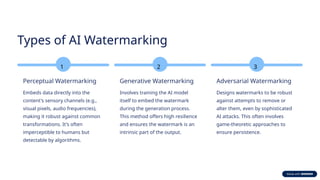 AI Watermarking 101: Fighting Fakes in the Age of Deepfakes | PPTX