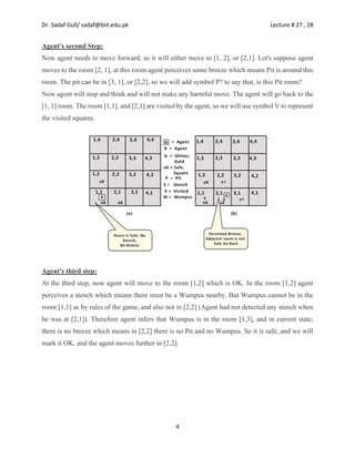 AI-WK-14-Lec-27-28-Wumpus world.pdf realated to ai wumpus world.... | PDF