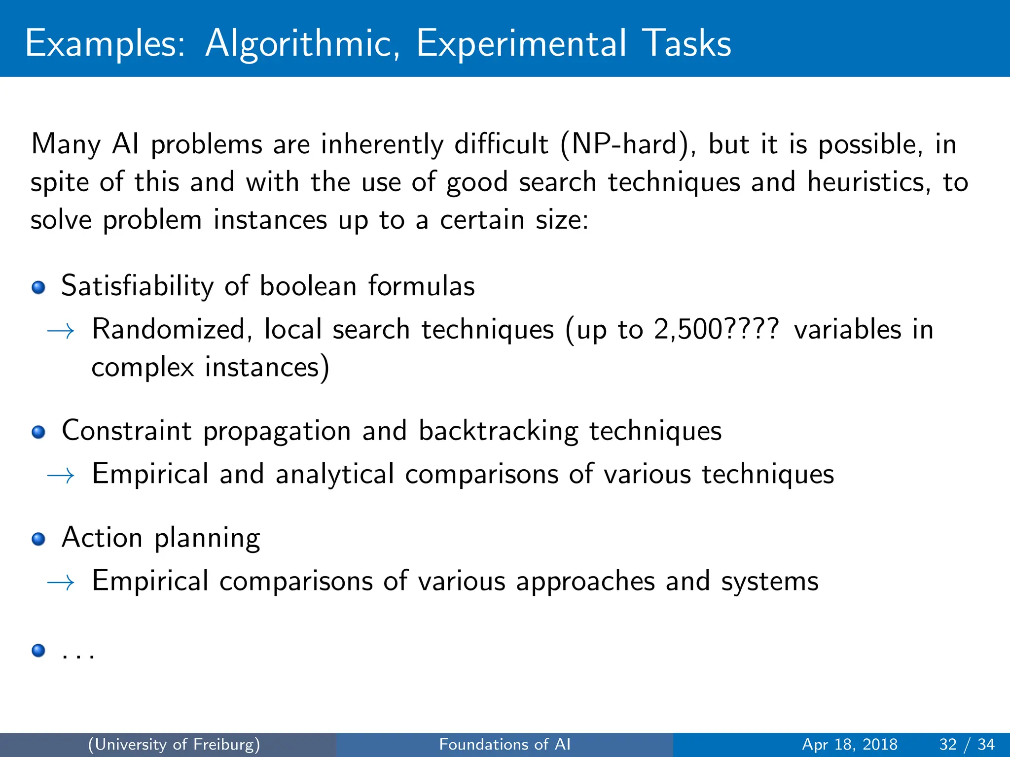 Foundations of Artificial Intelligence 1. Introduction Organizational ...