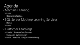 [AI06] Running ML in SQL Serve | PPT