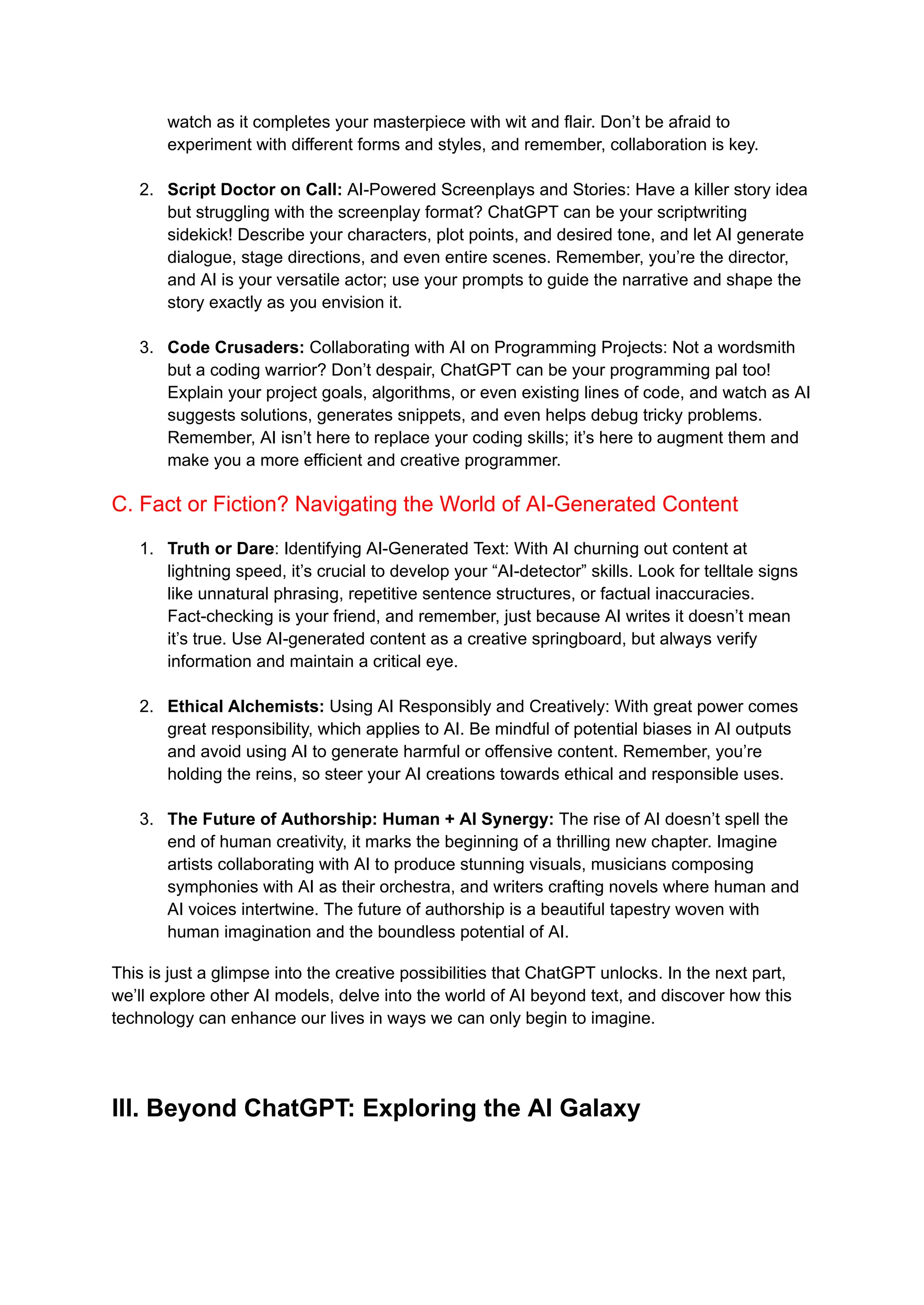 Mastering ChatGPT and Other AI’s | PDF